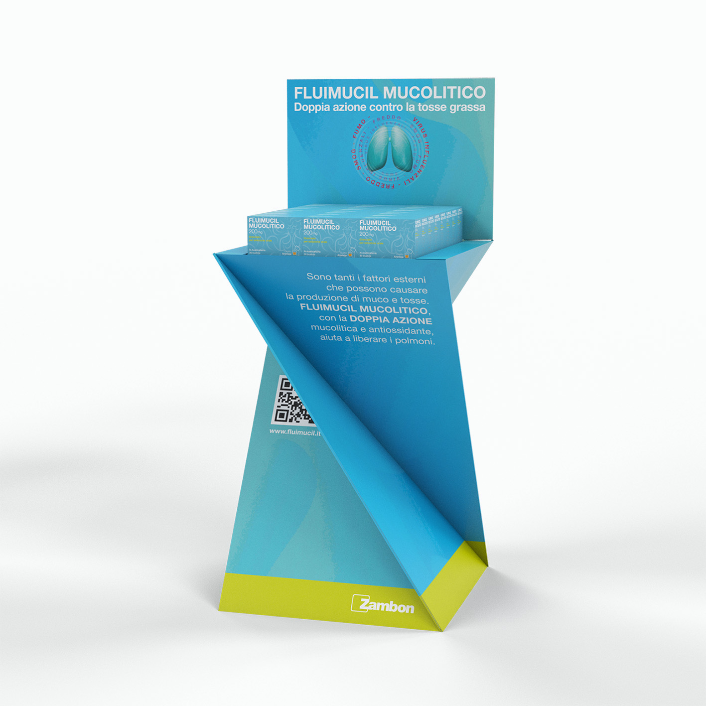 Zambon’s display for the pharmaceutical channel | LIC Packaging Spa